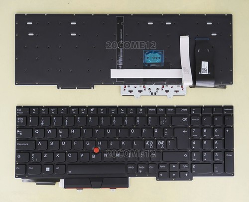 New For Thinkpad E15 Gen 3 20YG 20YH 20YJ 20YK Keyboard Nordic Backlit ...