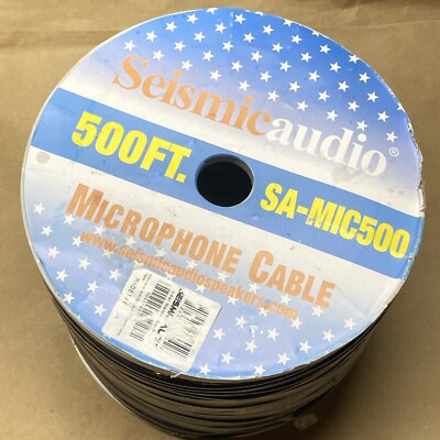 SEISMIC AUDIO 500 FEET MICROPHONE MIC CABLE SPOOL ~ MAKE YOUR OWN XLR ...