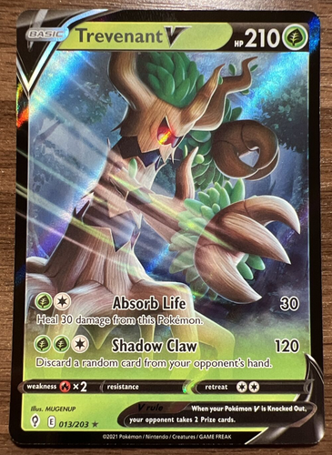 Pokémon TCG Evolving Skies Trevenant V 013/203 Holo Ultra Rare | eBay