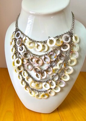 Chico's Natalia Shell Statement Necklace MSRP $69 | eBay