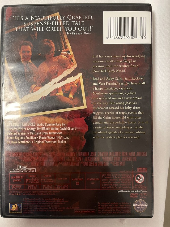 Joshua (DVD, 2007, Widescreen) M9 | eBay