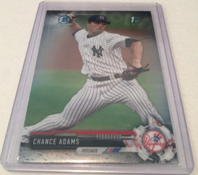 2017 Bowman Chrome Prospects Baseball Chance Adams New York Yankees 1st ...