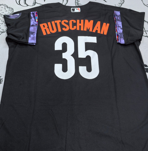 Size M Adley Rutschman #35 Orioles City Connect Black Cool Base Jersey ...