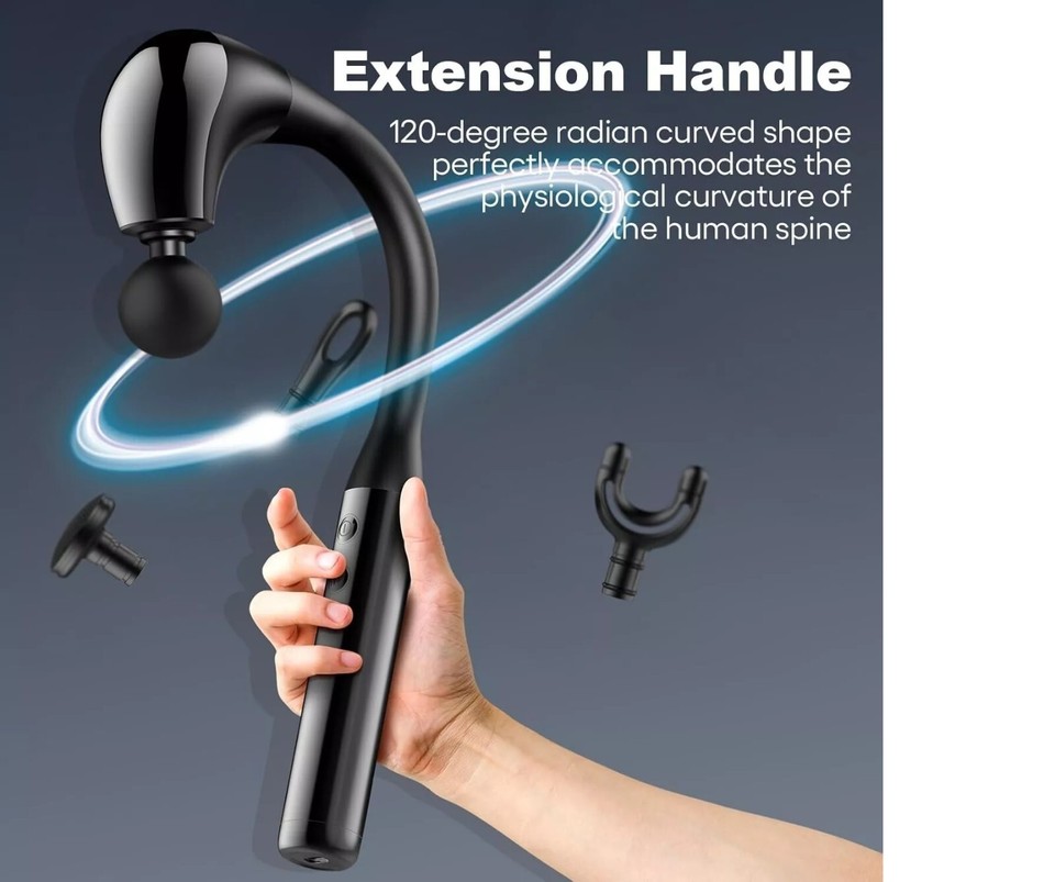 Long Handle Massage Guns Body Deep Tissue Handheld Massager Electric ...