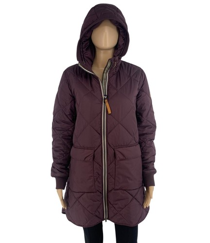 CAMEL ACTIVE Women Purple Hooded Quilted Jacket Coat Size EU 38 UK 10 ...