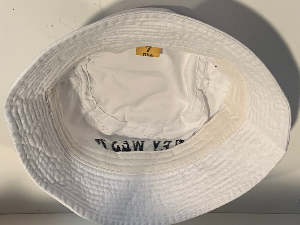 KEY WEST BUCKET HAT FLORIDA 1821 LUCKY 7 WHITE MEDIUM LARGE | eBay