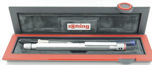 Rotring 600 Silver Fountain Pen - Medium Nib - New In Box - c. early ...