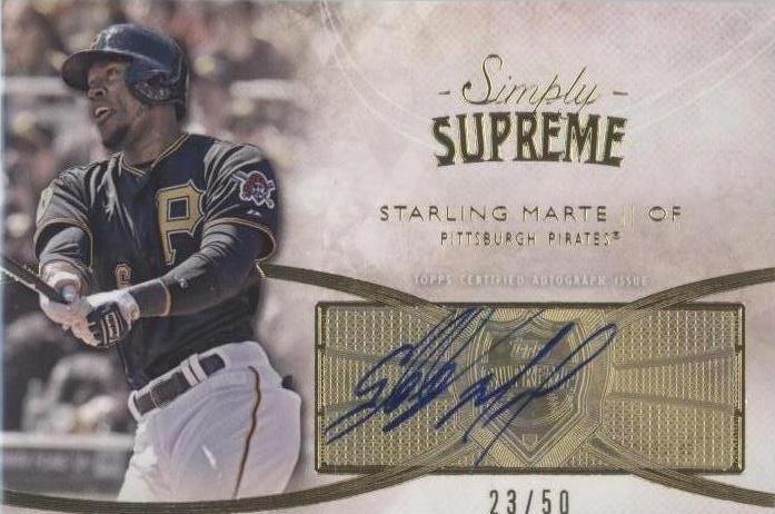2014 Topps Supreme - Simply Supreme Autographs Starling Marte #SSU-SM ...