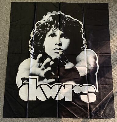 JIM MORRISON The Doors~1990s silkscreen wall hanging banner/flag ~38 ...