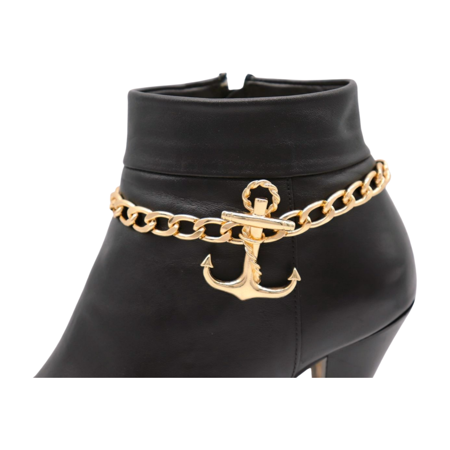 Women Gold Metal Boot Chain Bracelet Travel Shoe Anchor Cruise Anklet ...