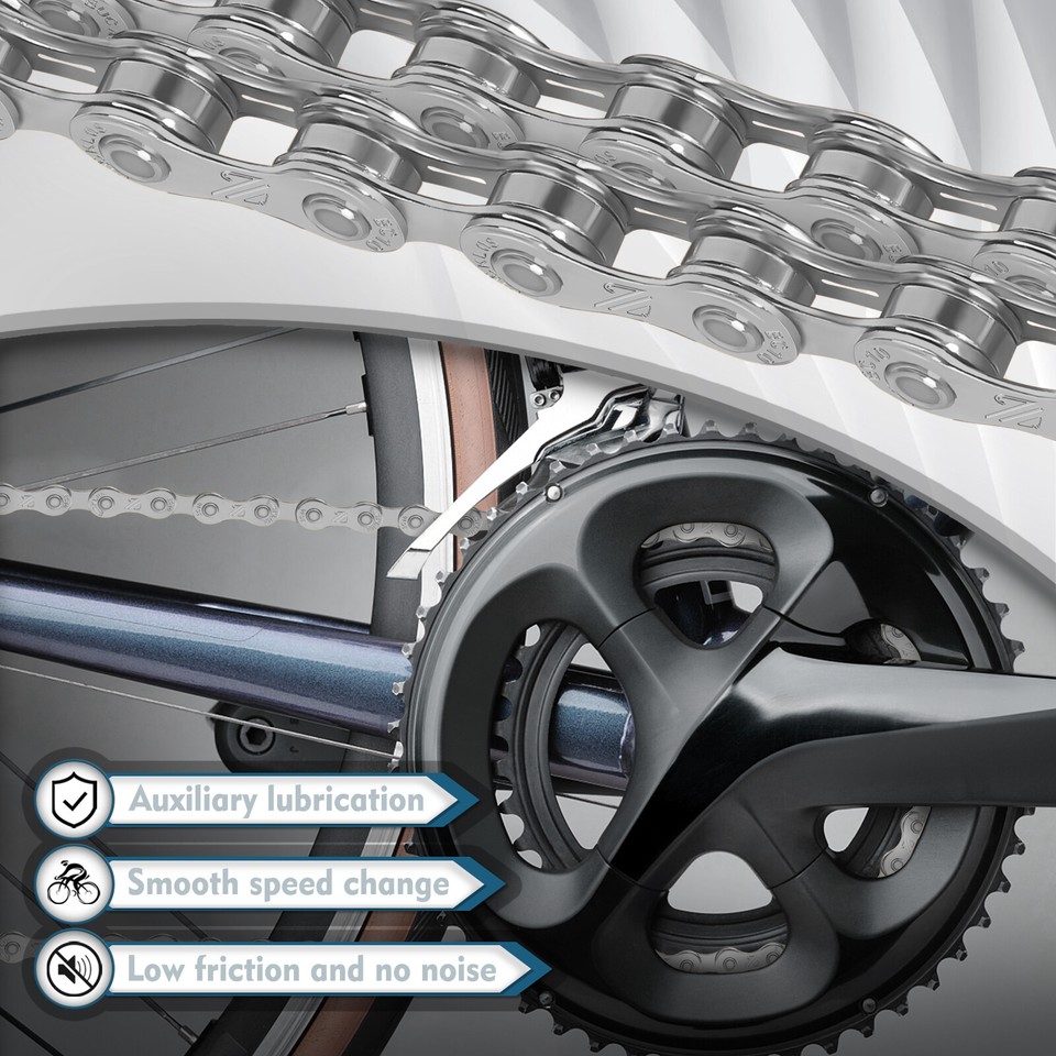 8/9/10/11/12 Speed Chains fit Shimano SRAM KMC 116/126L Road Bike MTB ...