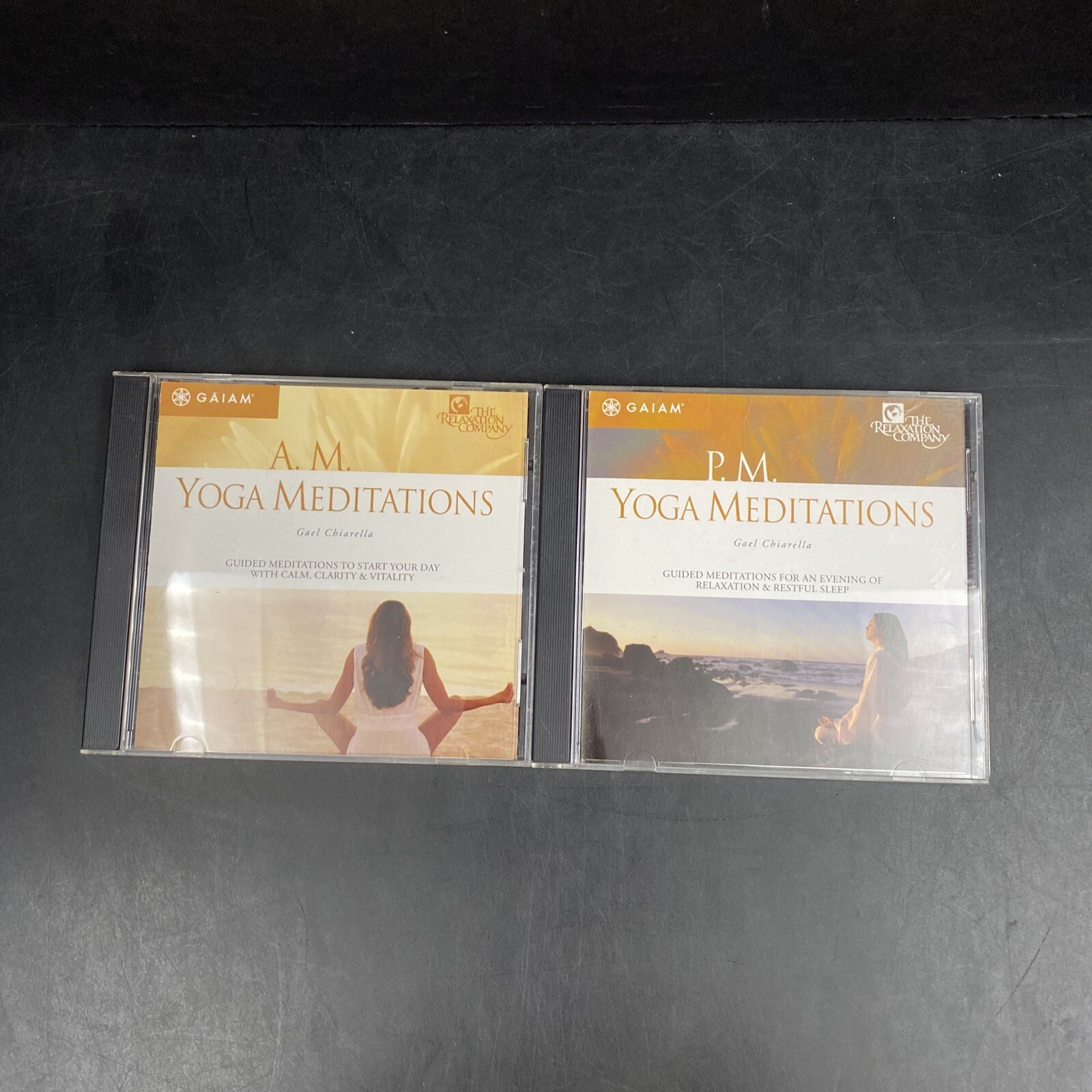 Lot of 2 Yoga Meditations Music CD PM AM Gael Chiarella GAIAM Sleep ...