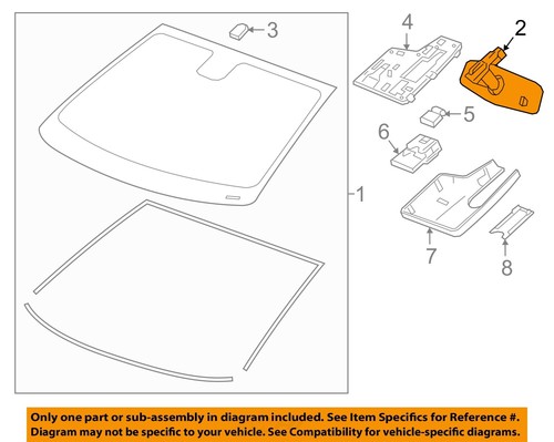 GM OEM 18-23 Sierra 1500 Windshield Glass-Mirror Inside 84350232 | eBay