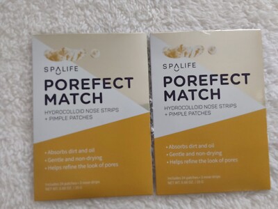 2X Spa Life Porefect Match Hydrocolloid Nose Strips Pimple Patches ...