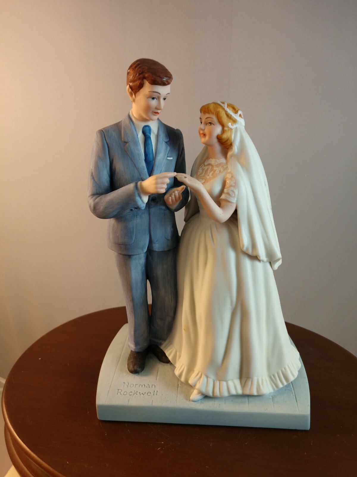 NORMAN ROCKWELL Bone China 'Bride and Groom' Figurine | eBay