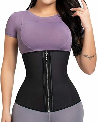 Fajas Colombian LATEX Shaper Waist Trainer Cincher Long Torso Shapewear ...