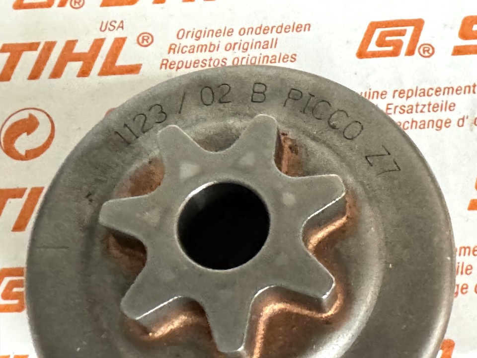 STIHL OEM RIM SPROCKET KIT 1123 007 1030 PICCO 7T MS 250C 210 230 230C ...