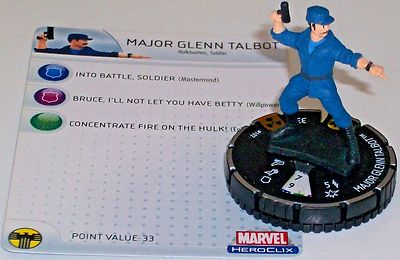 MAJOR GLENN TALBOT #102 The Incredible Hulk HeroClix OP LE | eBay