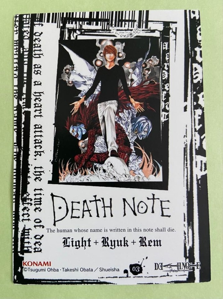 Death Note Trading Cards 11 Card Set L Moon Parallel Rare Japanese ...