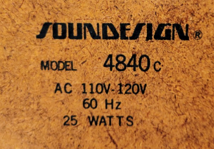 Sound Design Amplified 8 track player Vintage Model 4840C Tested ...