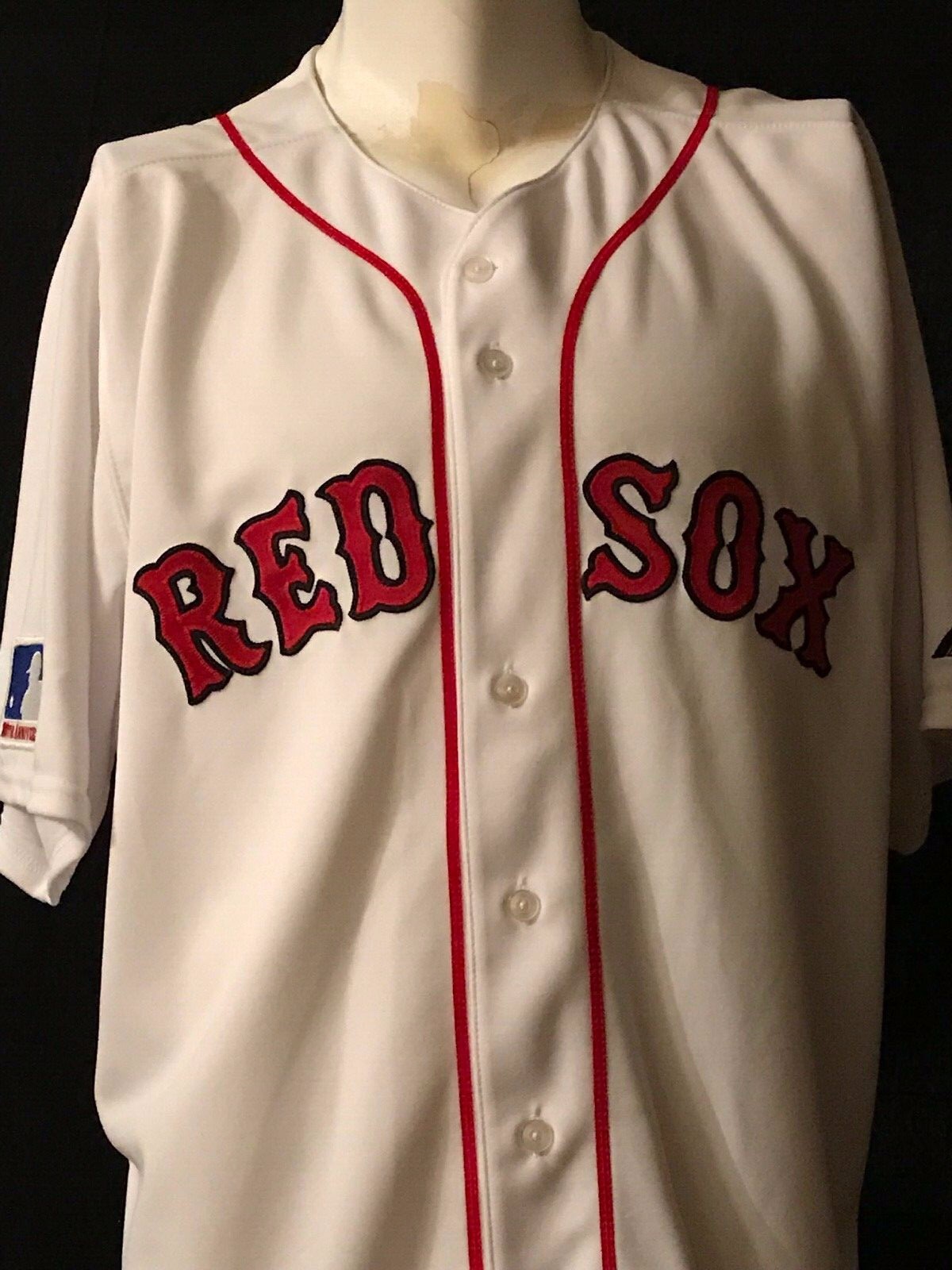 Boston Red Sox #75 Authentic White Home Jersey with 100th Anniversary ...