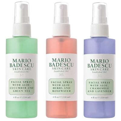 MARIO BADESCU Spritz Mist Glow 3x Facial Spray Set Hydrating Refreshing ...