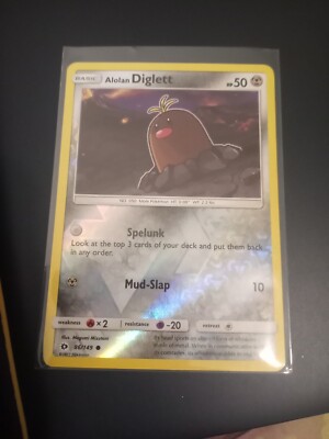 Pokémon TCG Alolan Diglett Sun & Moon Base Set 86/149 Reverse Holo ...