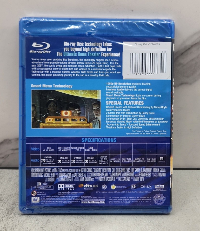 Sunshine Blu-ray 2007 Science Fiction Psychological Thriller Film ...