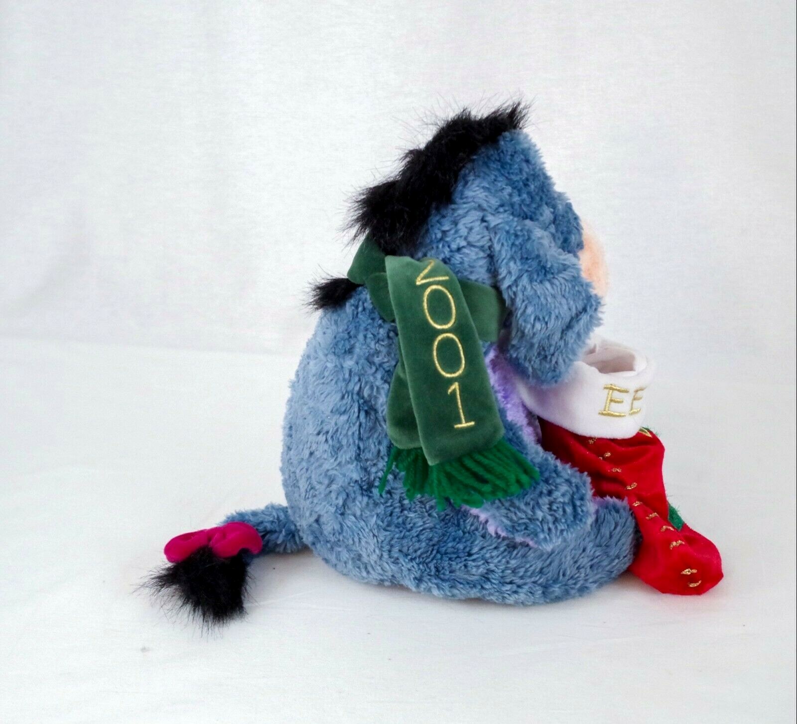 Christmas Eeyore Plush 12 in T With Red Stocking Green Scarf Disney ...