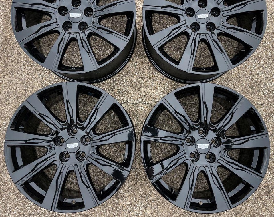 CADILLAC XT4 2019-2025 Genuine Factory WHEEL SET 20" Rims 4826 Black ...