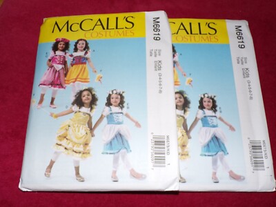 🌼 McCALL'S #M6619 - GIRLS PRINCESS APRON DRESS-HEADPIECE & WAND PATTERN ...