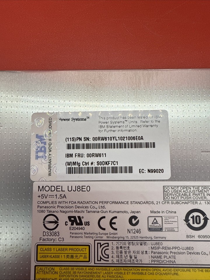 IBM 00RW611 00RW610 44W3256 00FX140 UJ8E0 Optical Drive | eBay