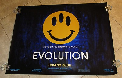 Evolution movie poster - Smiley Face - original UK quad poster | eBay
