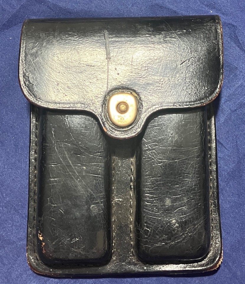US Army Leather magazine pouch & 2 1911 .45 ACP mags | eBay