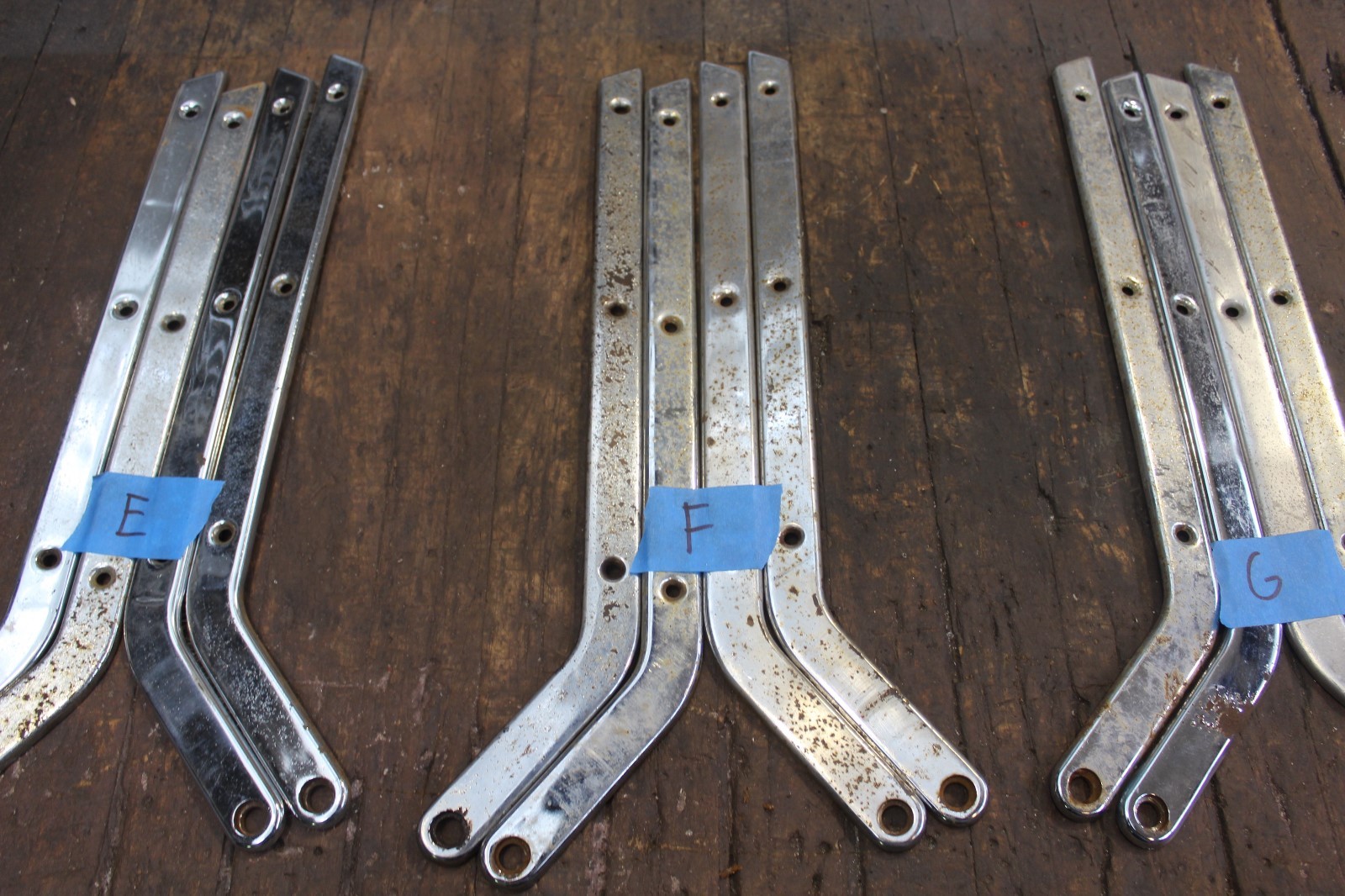 1967 Corvette Orig Survivor LH & RH Seat Hinge Hockey Sticks 1963 1964 ...