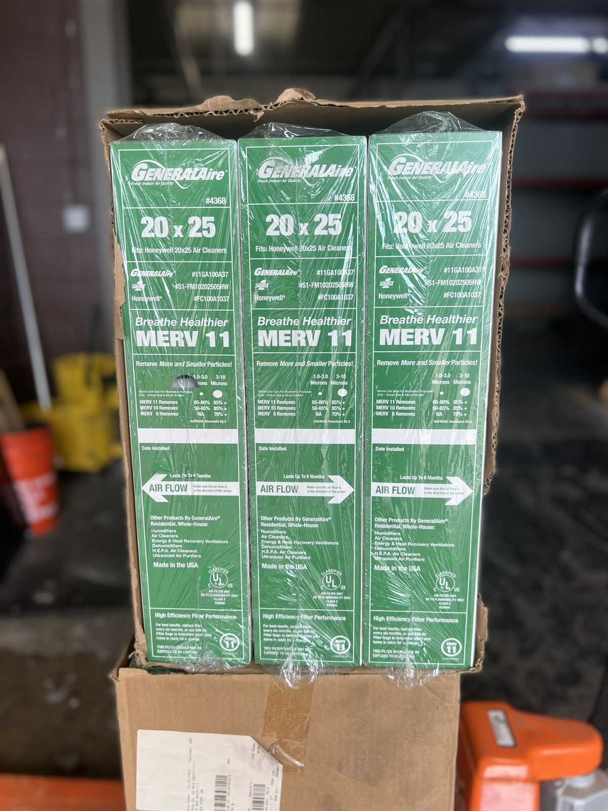 3 Pack Of GeneralAire 11-GA100A37 - 20" x 25" x 5" for Honeywell ...