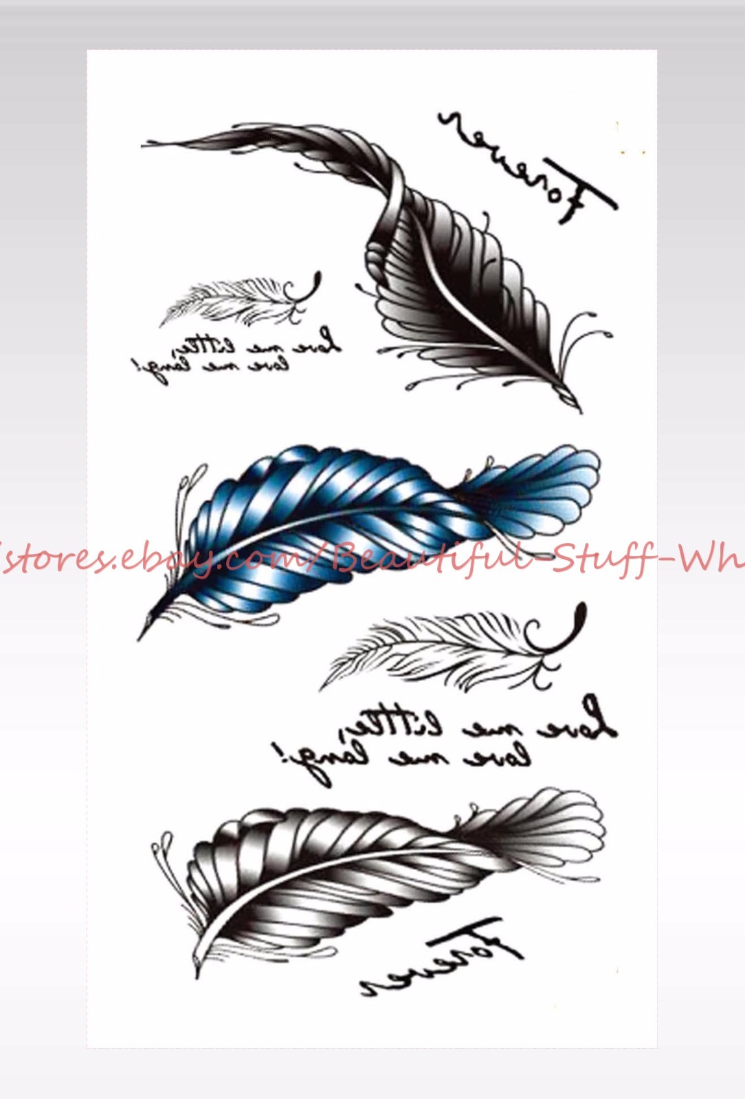 Feather Tattoo On Leg