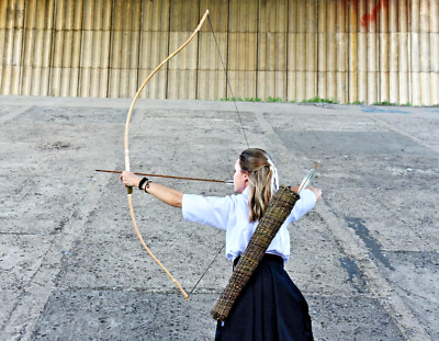 Hankyu Bow 71", Kyudo Traditional Archery, Half-Yumi Bow, Samurai ...