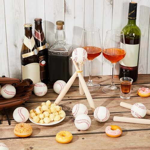 36 Pack 8 Inch Mini Baseball Bat Unfinished Wooden Bats for DIY Crafts ...