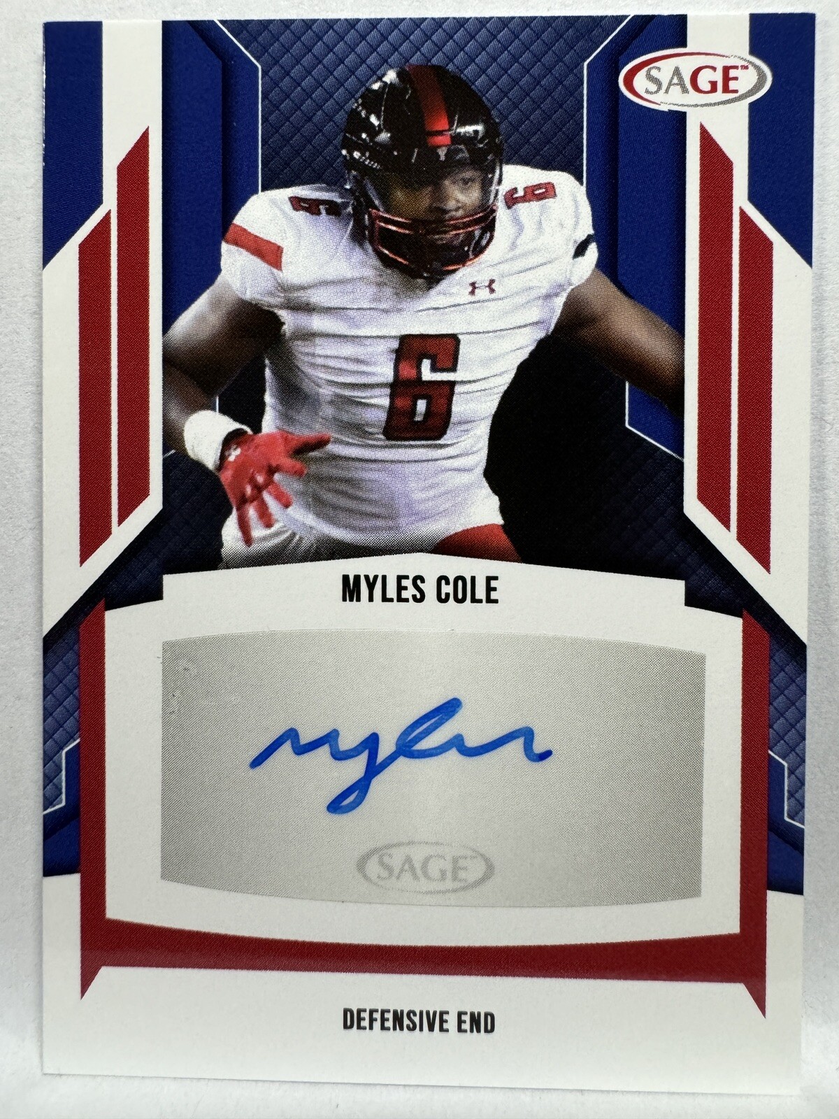 2024 Sage Football Myles Cole #A-MC Auto | eBay