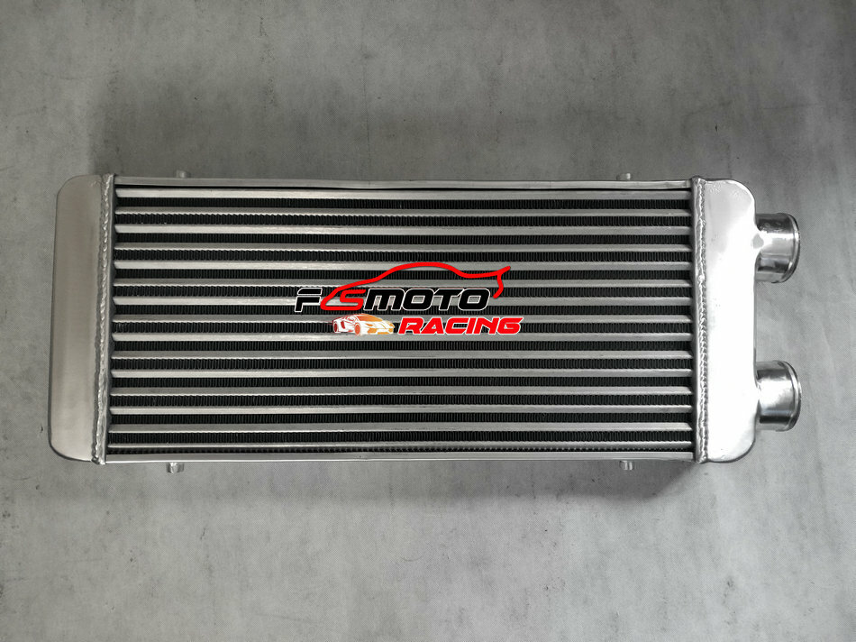 FMIC Universal Aluminum turbo Intercooler 600x300x70mm same side 76mm ...