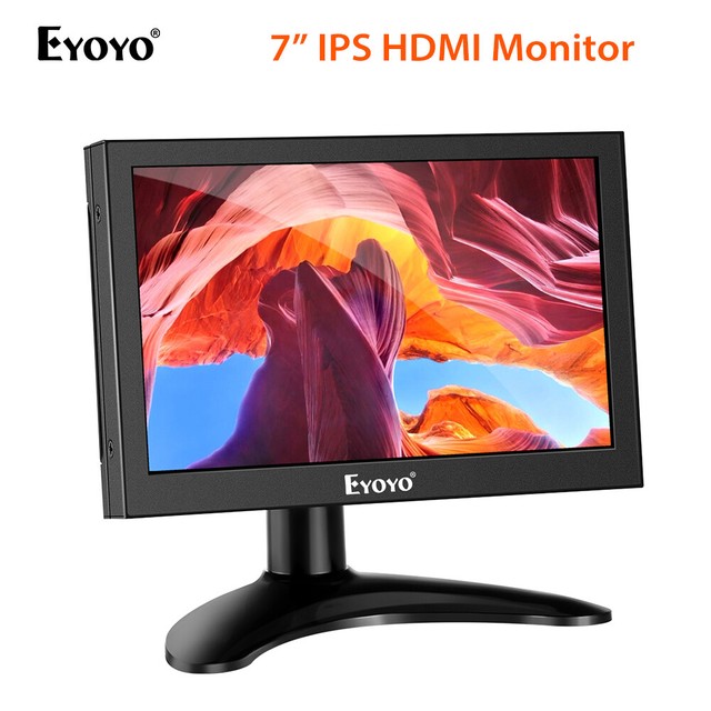 Eyoyo 7 Inch HDMI BNC IPS Monitor 1280x800 for Raspberry Pi PC Game ...