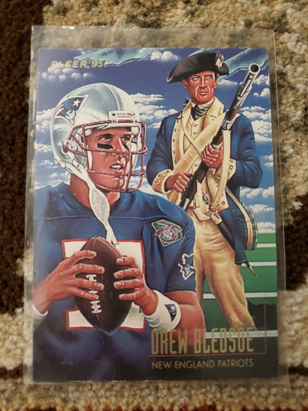 Fleer '95 Drew Bledsoe Football Card 4 of 6 Illustration By Wayne ...