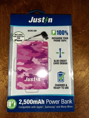 Justin 2,500 mAh Power Bank - New | eBay
