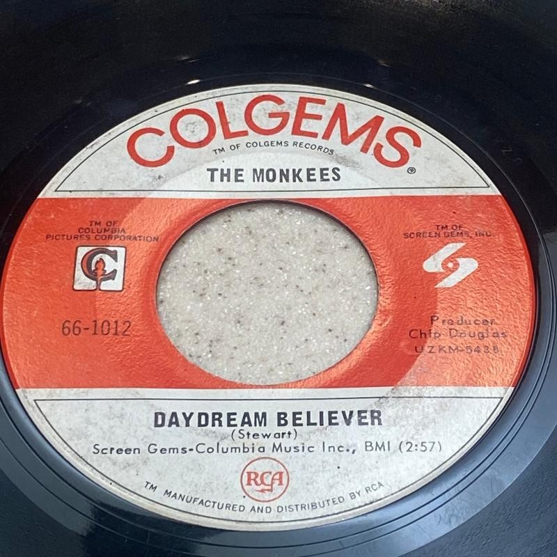 The Monkees Daydream Believer and I'm a Believer 45rpm Records Colgems ...