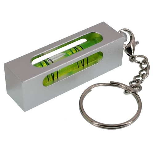 High-Precision Aluminum Alloy Magnetic Level Bubble Keychain, 180-Deg ...