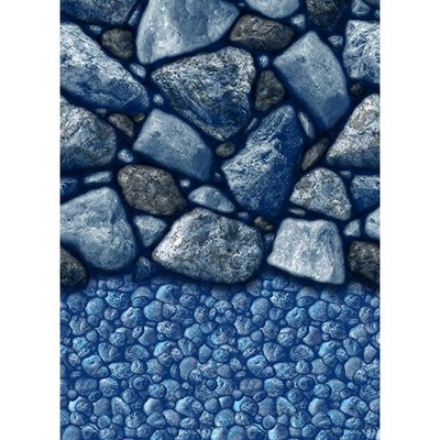 16' Round 48"/52" Boulder Beach Overlap Replacement Pool Liner - 20 ga ...