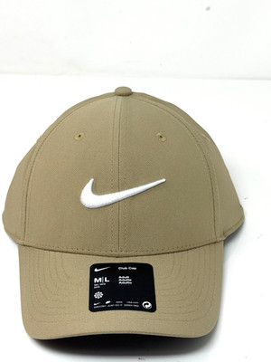 Nike Club Cap Brown Tan Embroidered Swoosh Adjustable M/L FB5625-247 | eBay