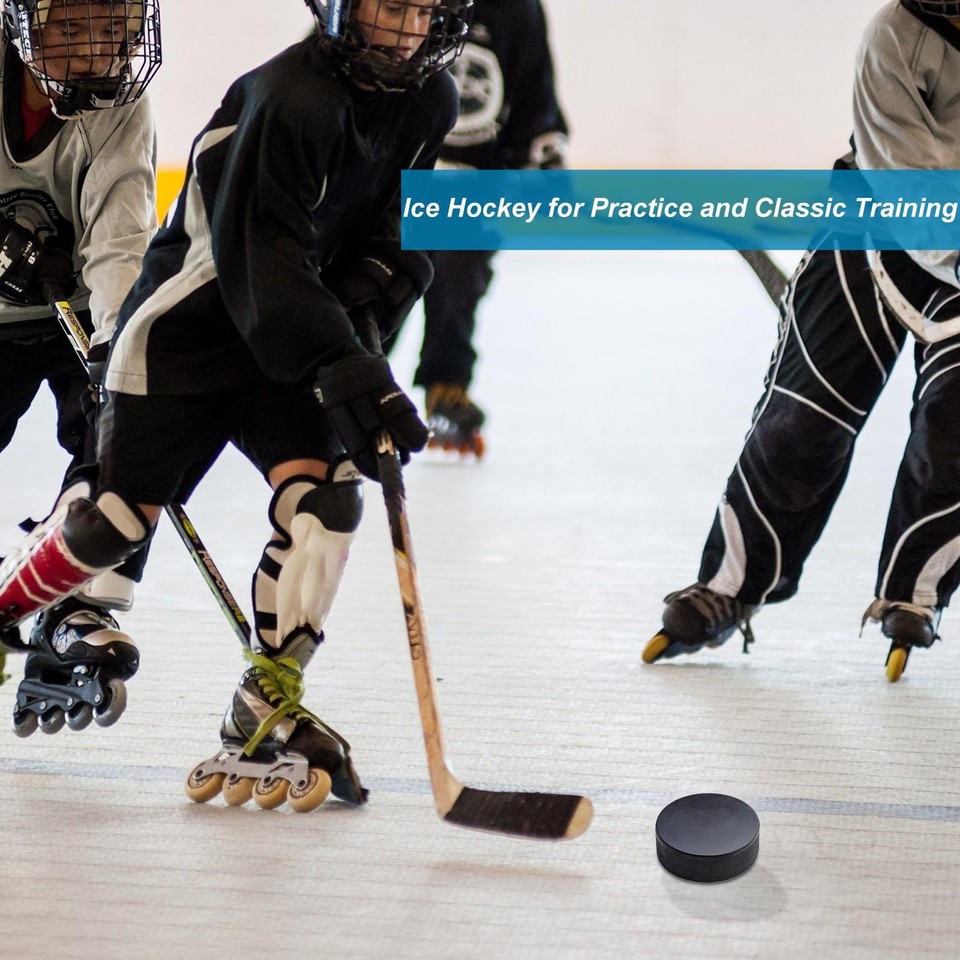 4PCS Bulk Blank Ice Hockey Pucks Official 3-Inch Diameter, 1-Inch ...