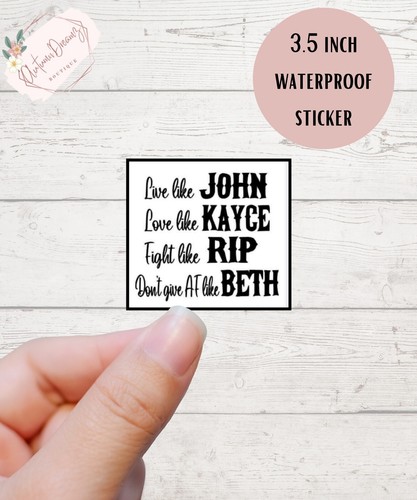 Yellowstone Cowboy Sticker Decal Rip Save A Horse Bumper Sticker Horses ...